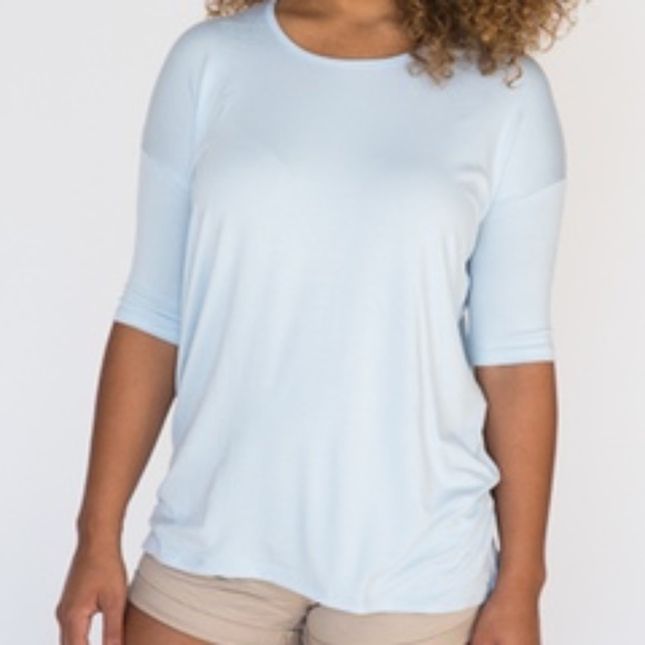 Agnes & Dora | Tops | Agnes Dora Xxl Hilo Tunic Light Blue Solid Tunic ...